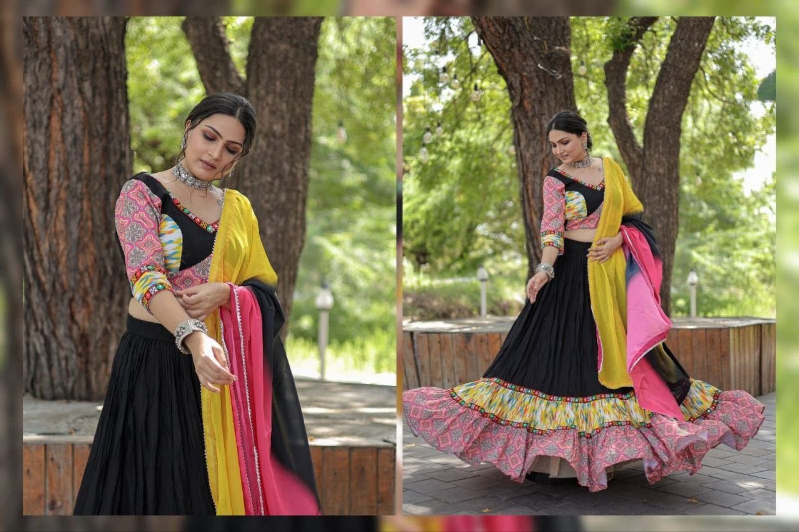 Buy Attractive Reyon Lehenga Choli Dupatta Set at Rs. 1749 online from ...