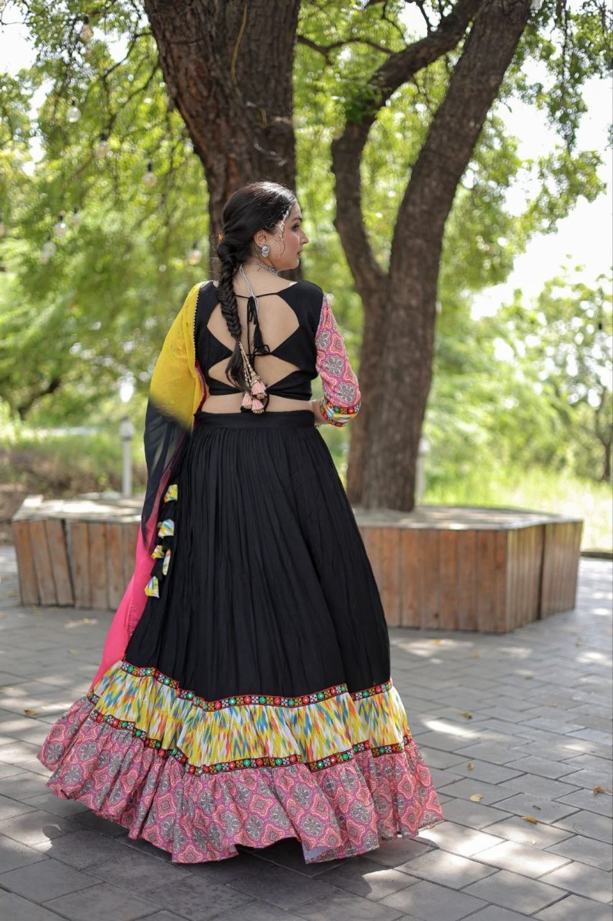 Buy Attractive Reyon Lehenga Choli Dupatta Set at Rs. 1749 online from ...