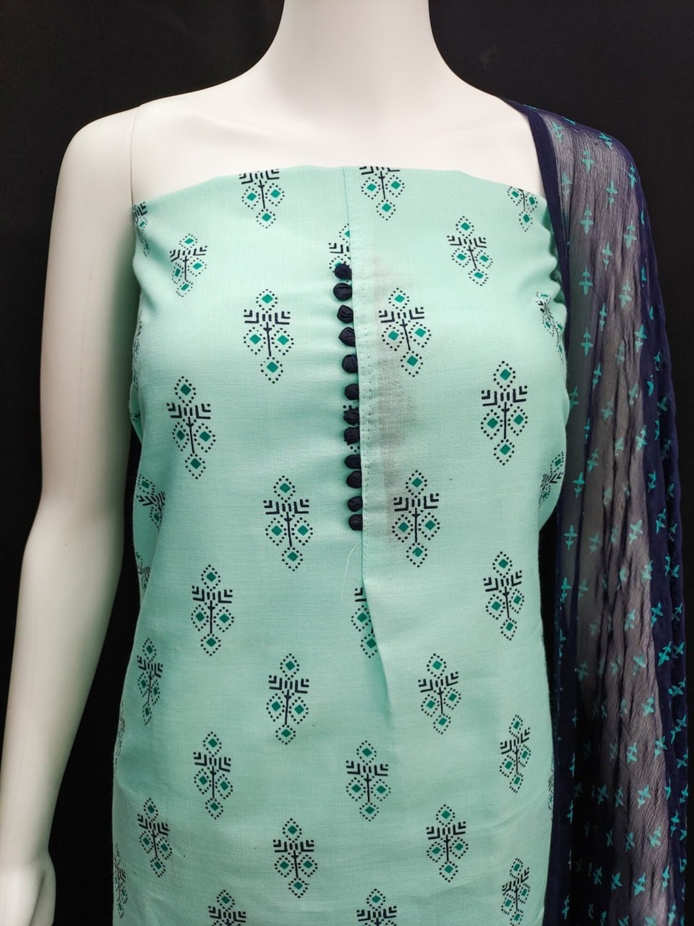 Buy luxurious Cotton Slub Print Dress Material Collection At Wholesale Rate