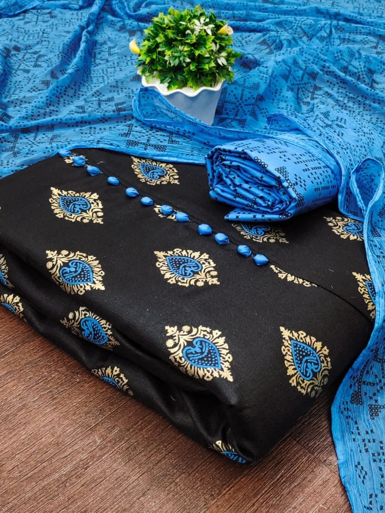 Hit Collection Cotton Slub Print Dress Material Collection At Wholesale ...