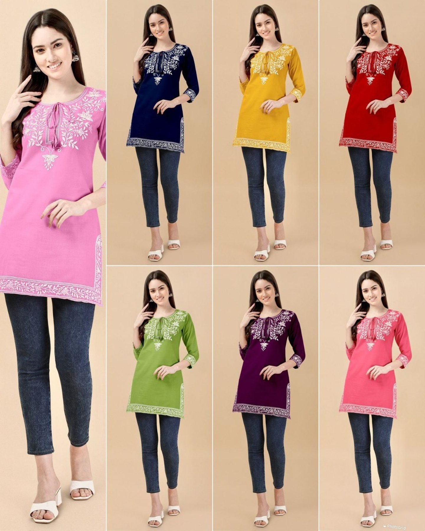 Buy Heavy Embroidery Rayon Short Tops at Rs. 6 online from Royal Export ...