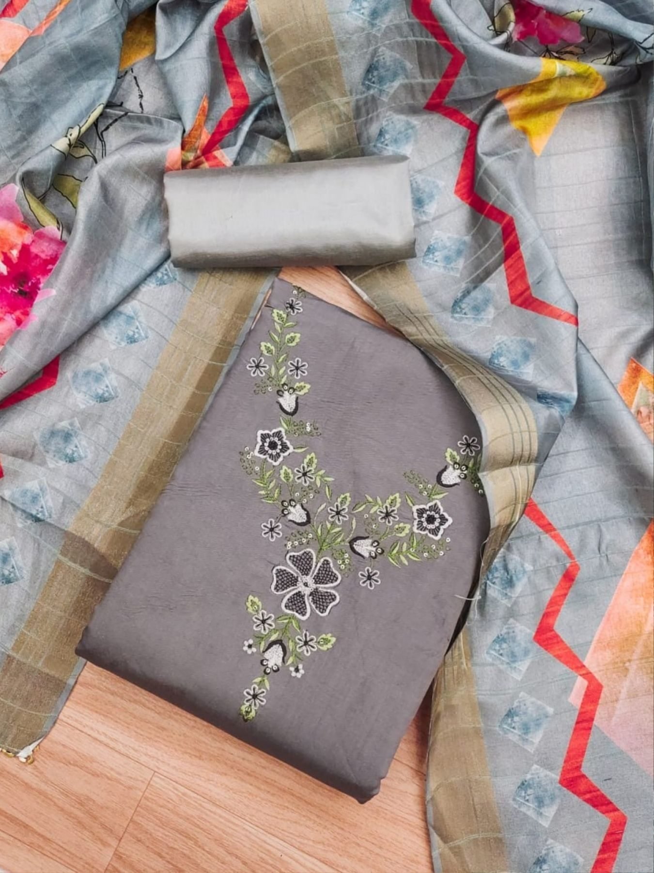 Luxurious Roman Silk dress materials Collection with Maslin Digital ...