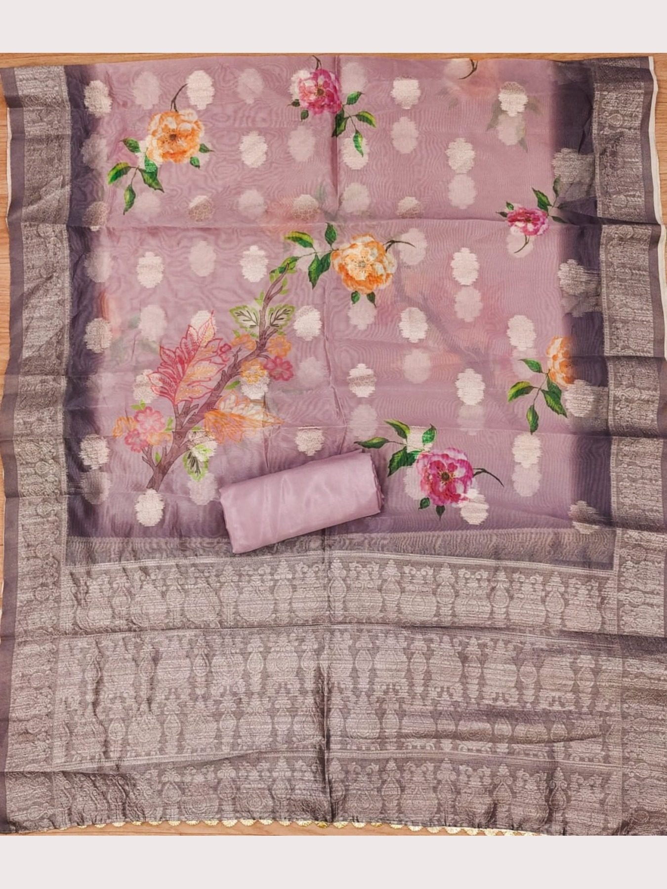 Elegant Roman Silk Dress Materials Collection With Digital Print Dupatta