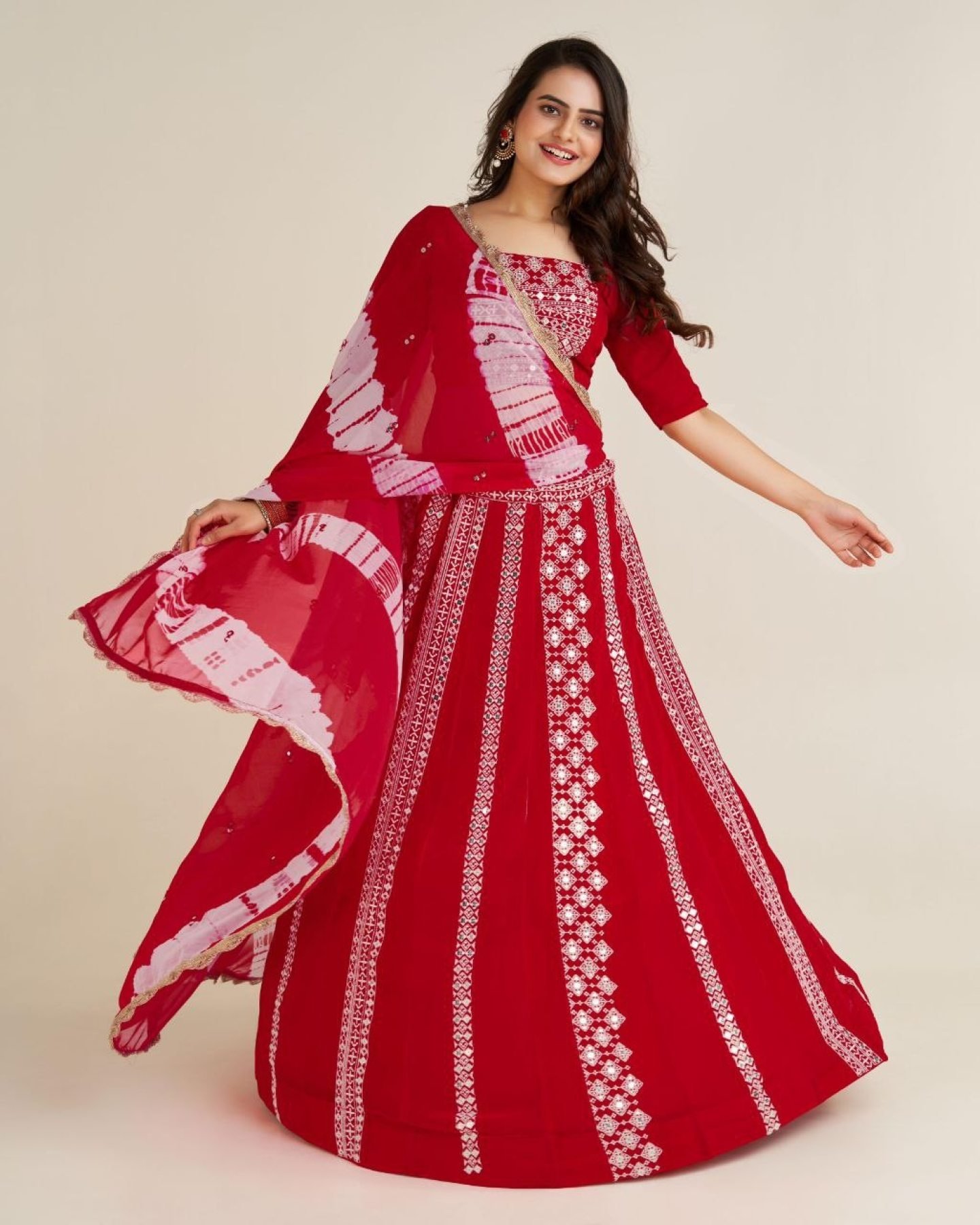 Buy Navratri Wear Beautiful Red Chaniya Choli Collcection at Rs. 2150 ...
