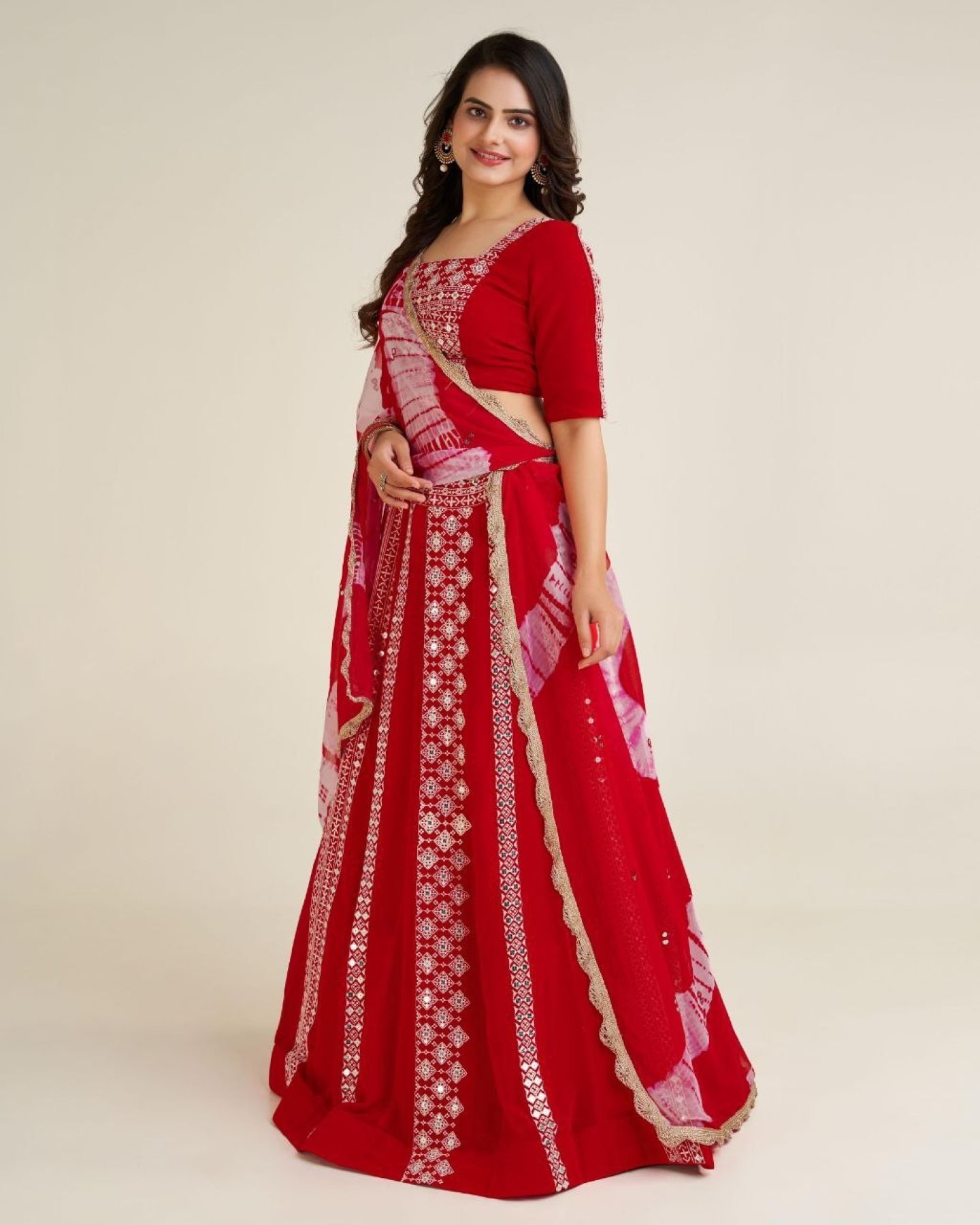 Buy Navratri Wear Beautiful Red Chaniya Choli Collcection at Rs. 2150 ...
