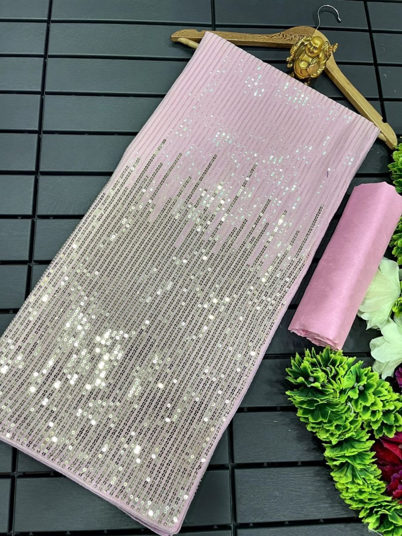 Buy New Bollywood BlockBuster Sequins Design Embroidery Work Saree at ...