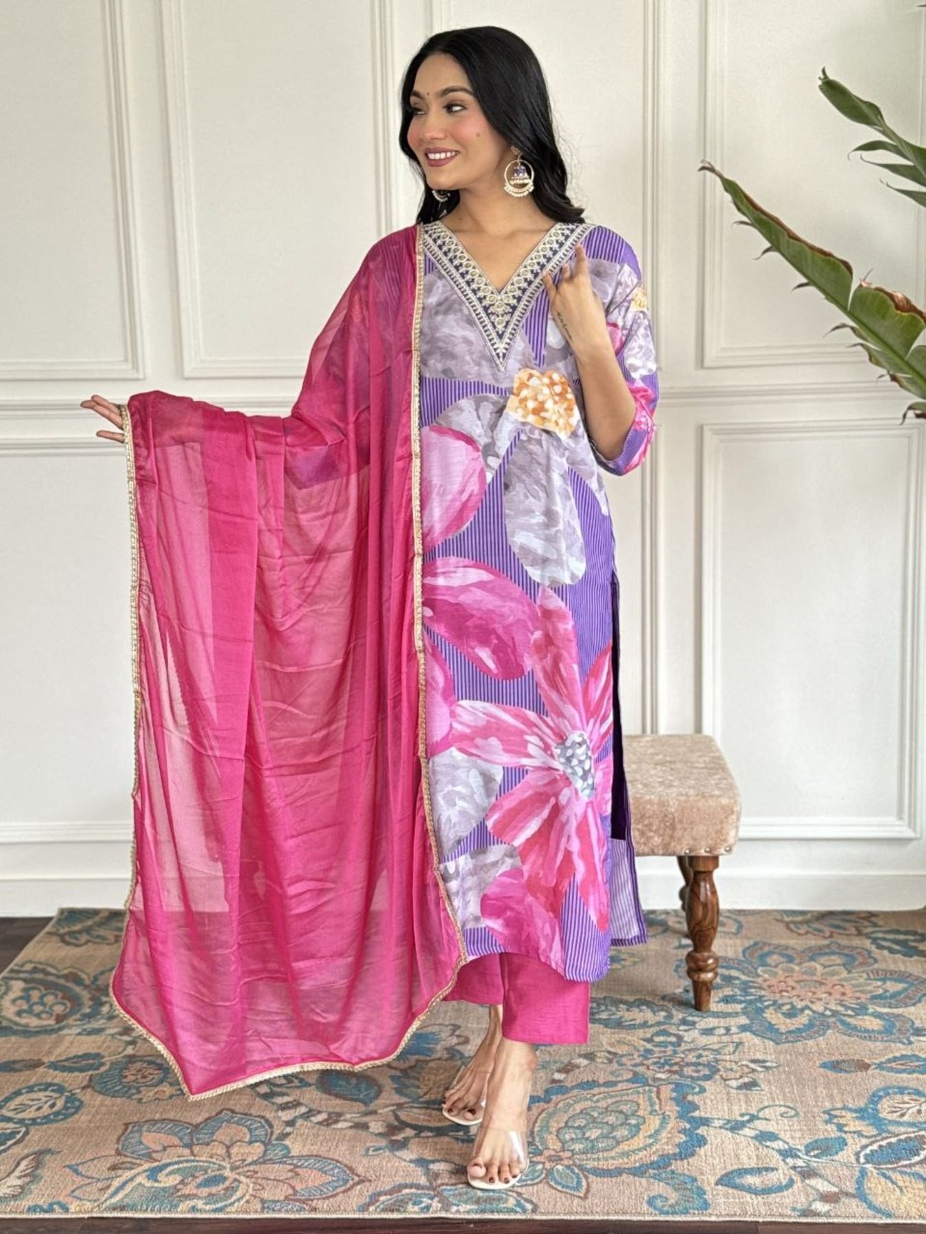 Pure Muslin Sequence 3pc Kurtis Set in surat,india.